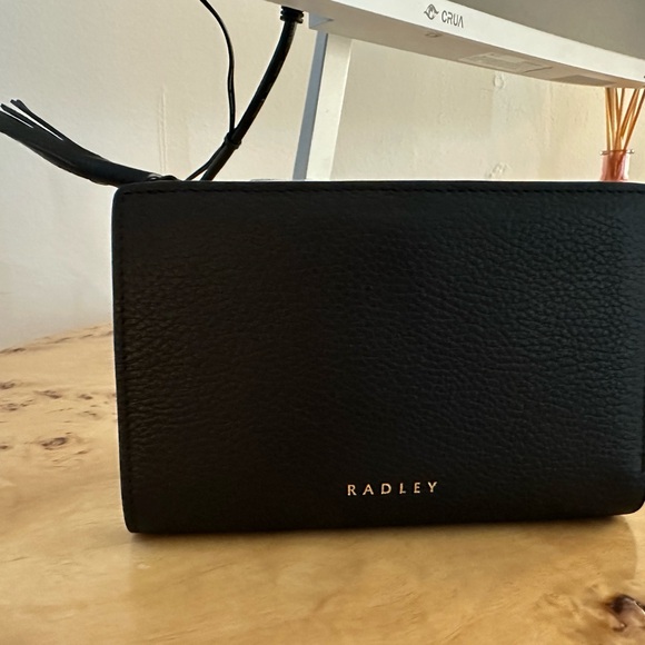 RADLEY LONDON | Bags | Radley London Classic Black Wallet With Gold ...